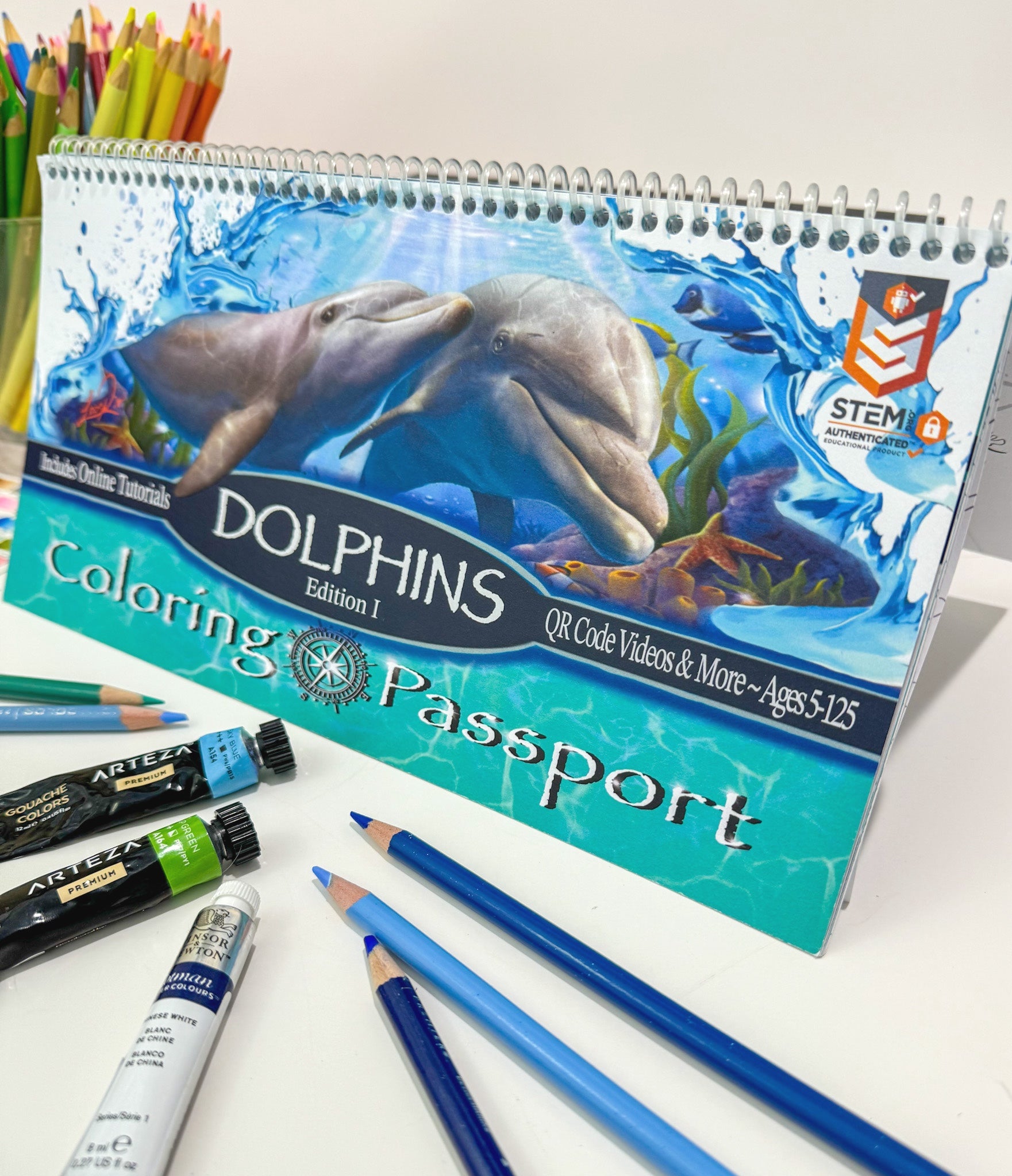 Coloring Passports Dolphins Edition 1 – Painting Passports